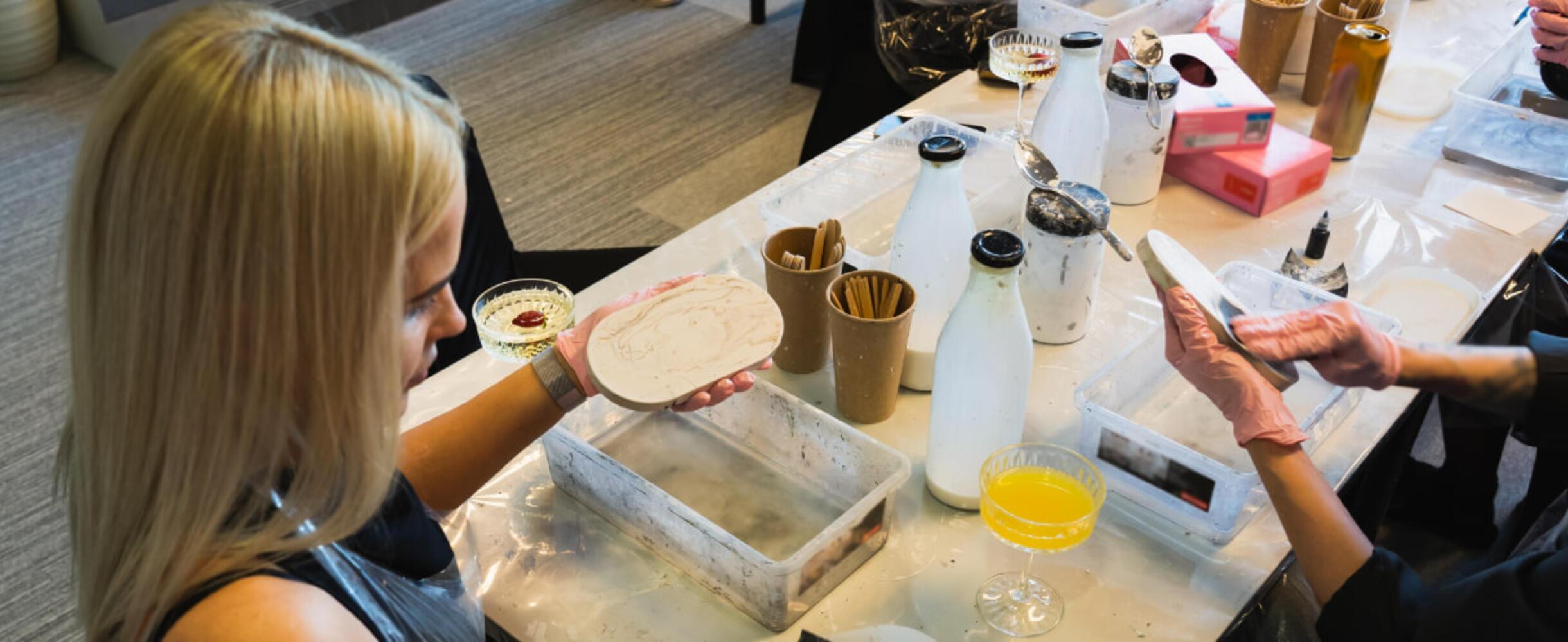 Jesmonite Terrazzo Candle Holder Workshop by Manzo Design | Queen ...