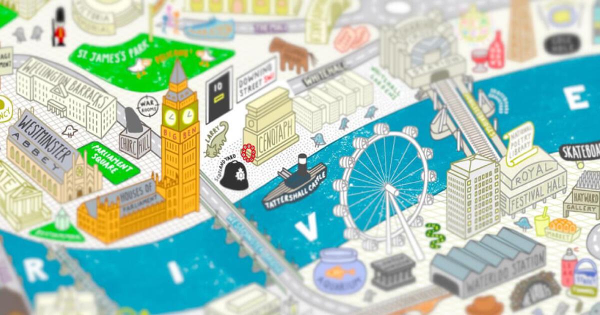 London Mural Festival: Angry Dan's Map of London | Queen Elizabeth ...